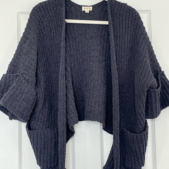 POL | Sweaters | Pol Womens Charcoal Blue Openfront Cardigan | Poshmark
